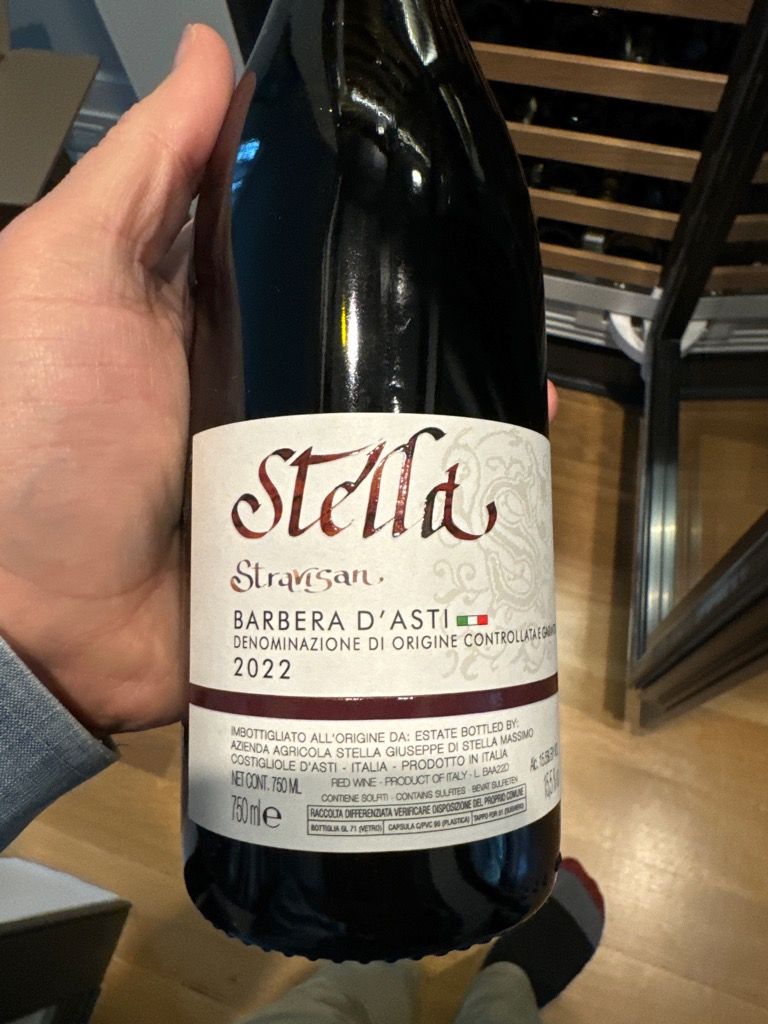 2022 Stella Giuseppe di Stella Massimo Barbera d'Asti Stravisan, Italy ...