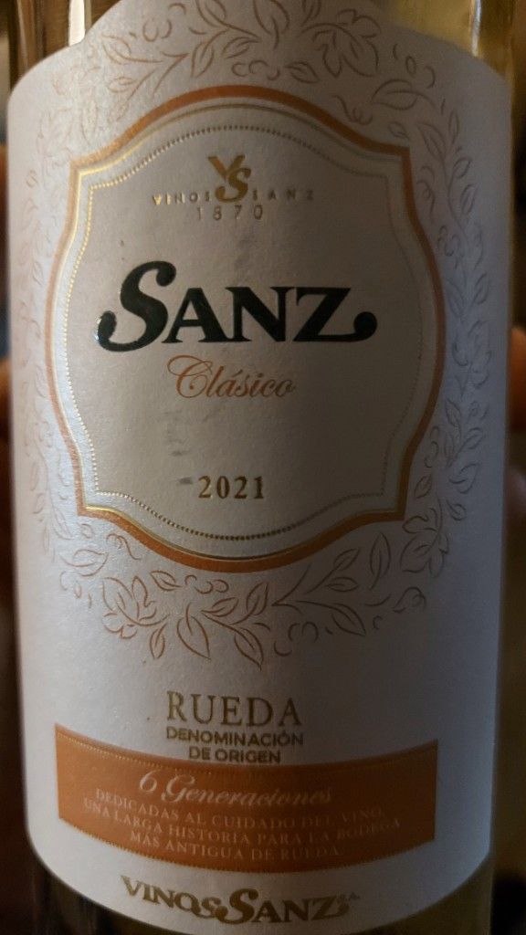 2021 Vinos Sanz Rueda Clásico, Spain, Castilla y León, Rueda ...