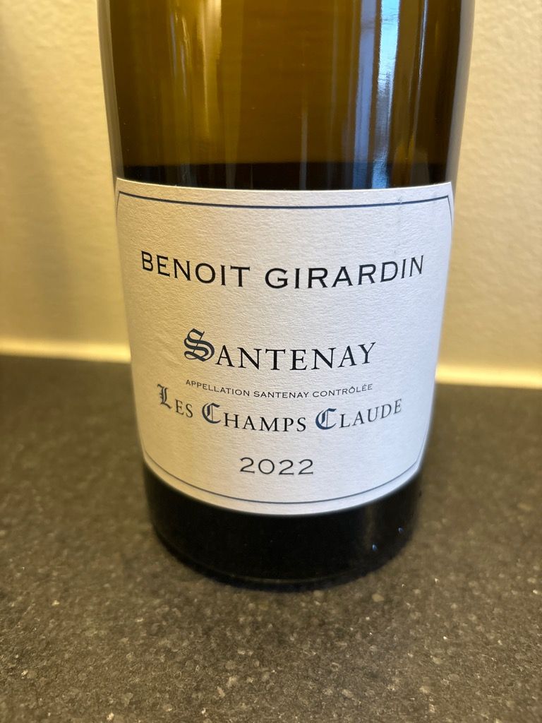 2023 Benoit Girardin Santenay Les Champs Claude Blanc, France, Burgundy ...