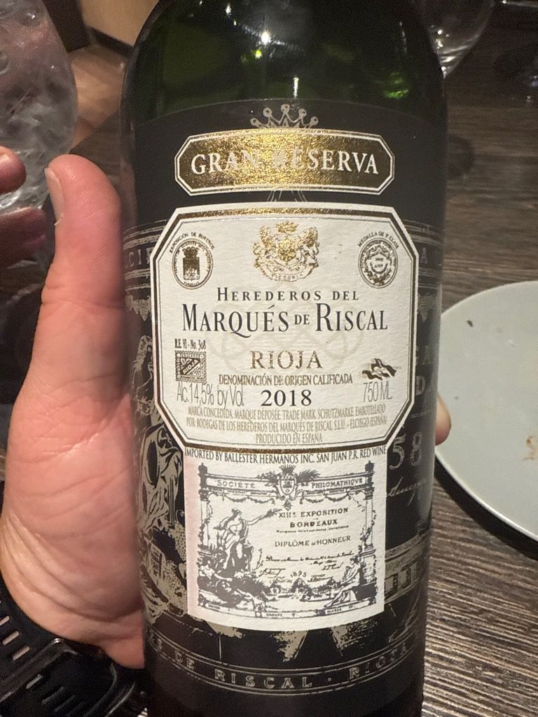 2018 Marqués de Riscal Rioja Gran Reserva, Spain, La Rioja, La Rioja ...