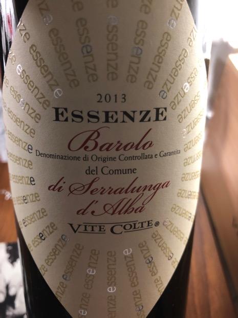 2013 Vite Colte Barolo Essenze Serralunga d'Alba, Italy, Piedmont ...