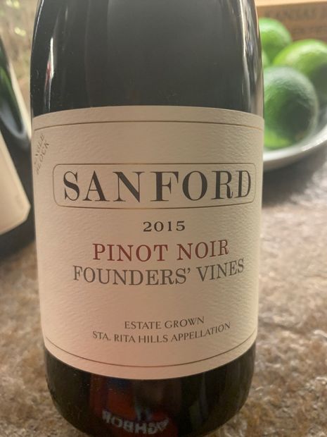 2015 Sanford Pinot Noir Founders' Vines, USA, California, Central Coast ...
