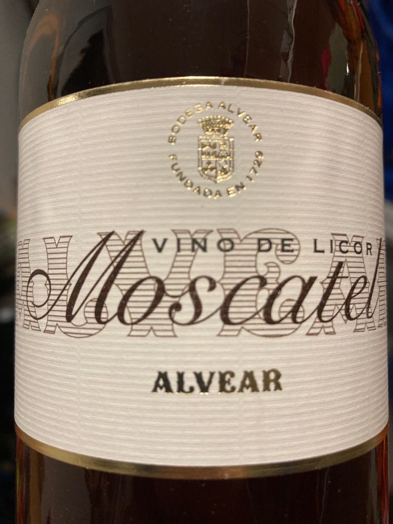 NV Alvear Moscatel Vino de Licor, Spain, Andalucía, Montilla-Moriles ...
