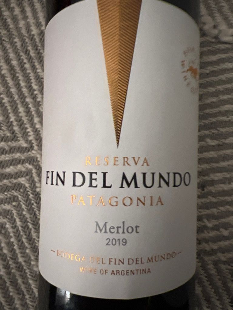 2020 Bodega del Fin del Mundo Merlot Reserva, Argentina, Patagonia ...