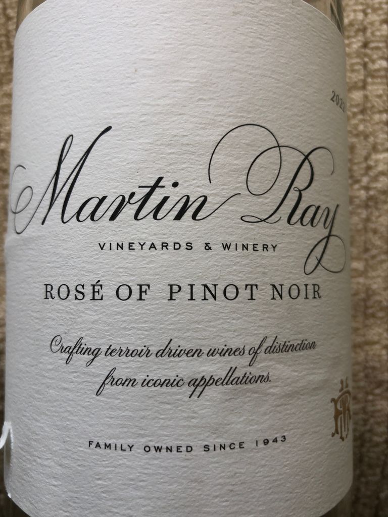2022 Martin Ray Rosé of Pinot Noir Russian River Valley, USA ...