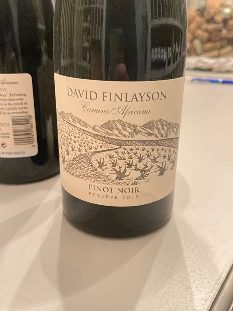 2021 David Finlayson Pinot Noir Camino Africana, South Africa, Coastal ...