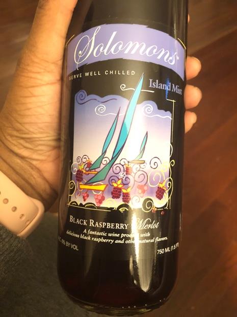NV Solomons Island Winery Black Raspberry Merlot Solomons Island Mist ...