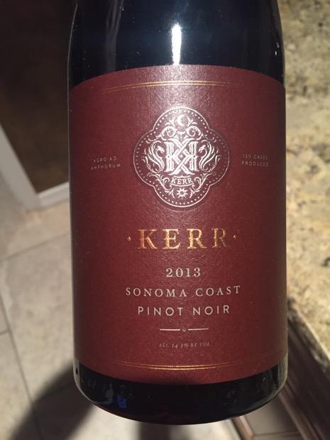 2013 Kerr Cellars Pinot Noir, USA, California, Sonoma County, Sonoma ...