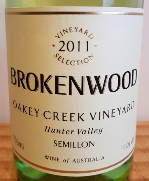 2016 Brokenwood Sémillon Vineyard Selection Oakey Creek Vineyard ...