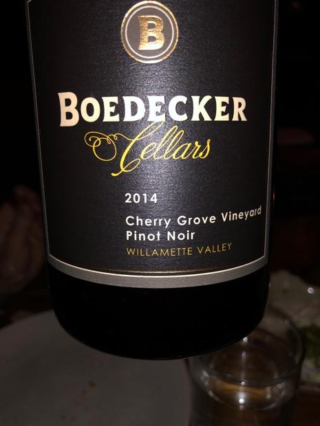 2014 Boedecker Cellars Pinot Noir Cherry Grove Vineyard, USA, Oregon ...