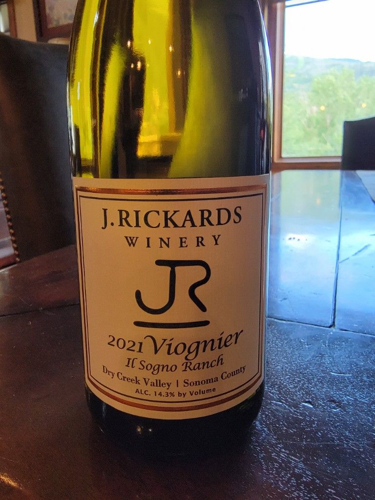 2021 J. Rickards Viognier Il Sogno Ranch, USA, California, Sonoma ...