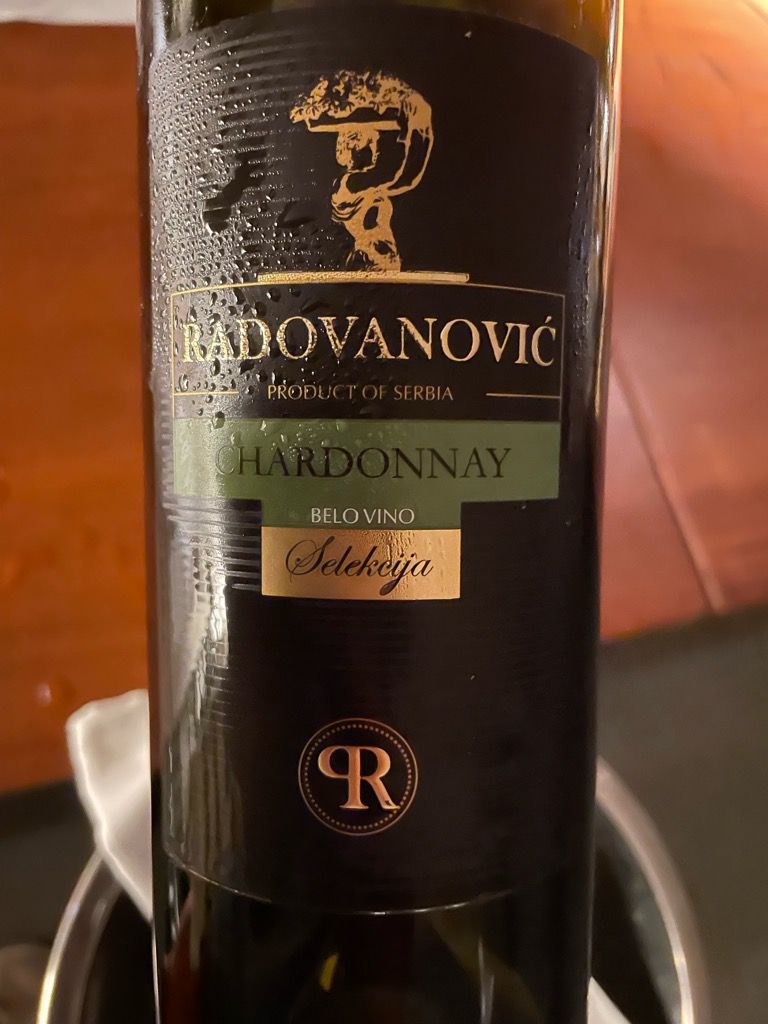 2021 Radovanovic Chardonnay Selekcija, Serbia, Šumadija-Velika Morava ...