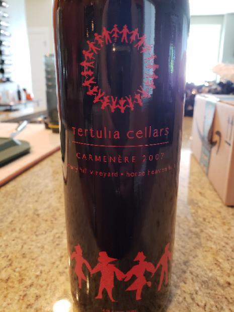 2019 Tertulia Cellars Carménère - CellarTracker