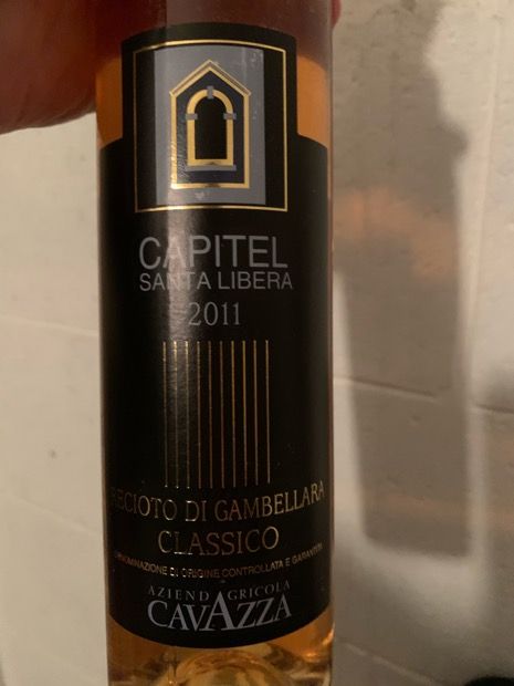 2011 Cavazza Gambellara Classico Capitel Santa Libera Recioto, Italy ...