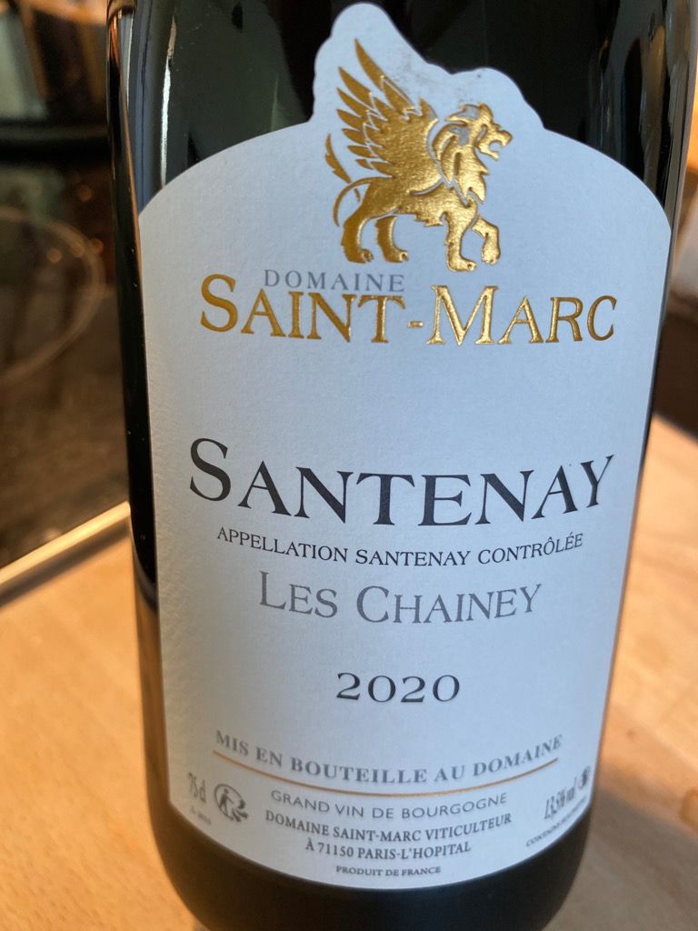 2020 Domaine Saint-Marc Santenay Les Chainey, France, Burgundy, Côte de ...