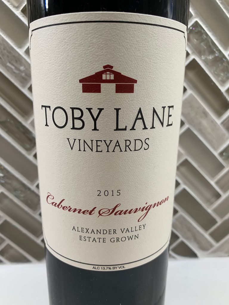 2016 Toby Lane Cabernet Sauvignon, USA, California, Sonoma County ...