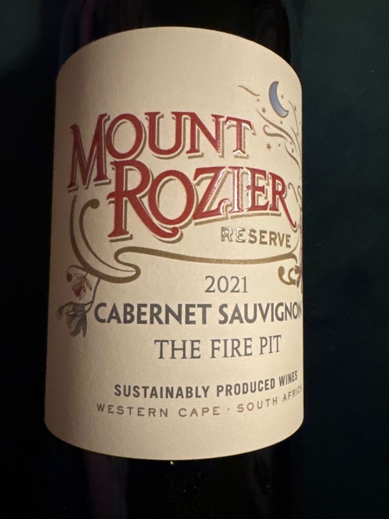 2019 Mount Rozier Cabernet Sauvignon The Fire Pit, South Africa ...