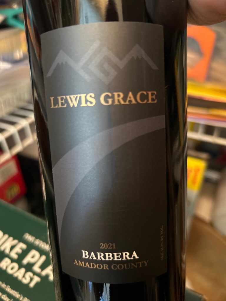 2021 Lewis Grace Barbera, USA, California, Sierra Foothills, Amador ...