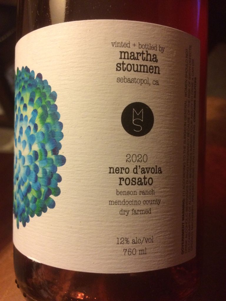 2021 Martha Stoumen Nero d'Avola Rosato Benson Ranch, USA, California ...
