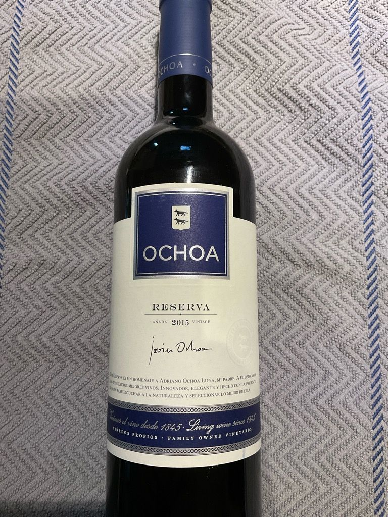 2016 Bodegas Ochoa Navarra Reserva, Spain, Navarra - CellarTracker