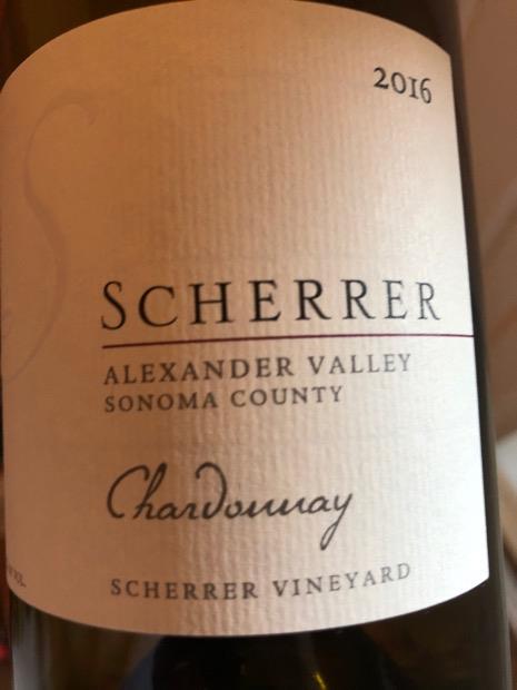 2016 Scherrer Winery Chardonnay Scherrer Vineyard, USA, California ...
