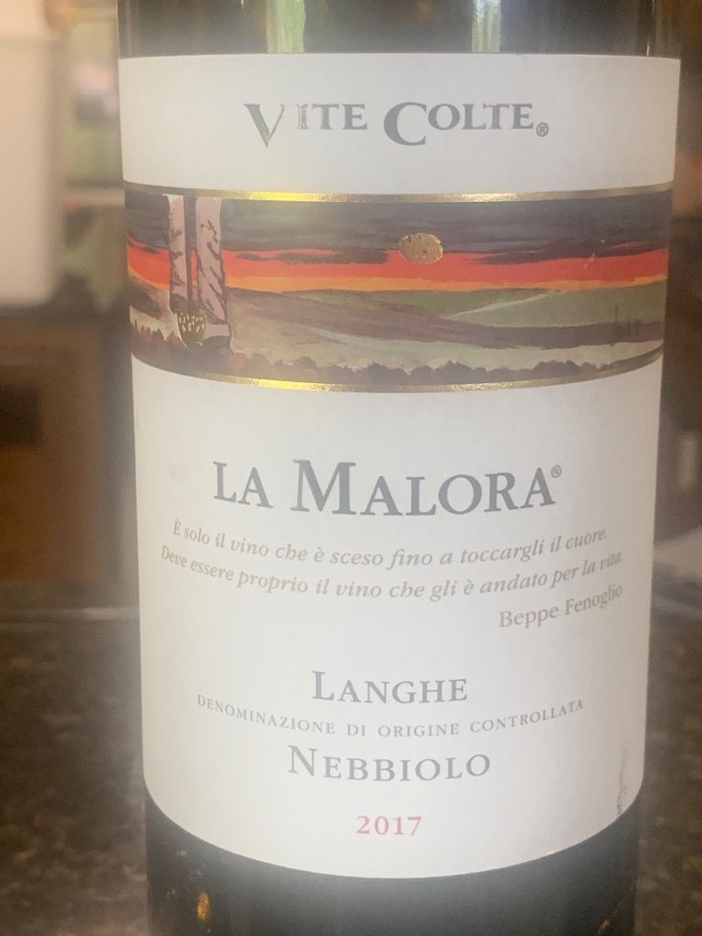 2017 Vite Colte Langhe Nebbiolo La Malora, Italy, Piedmont, Langhe ...