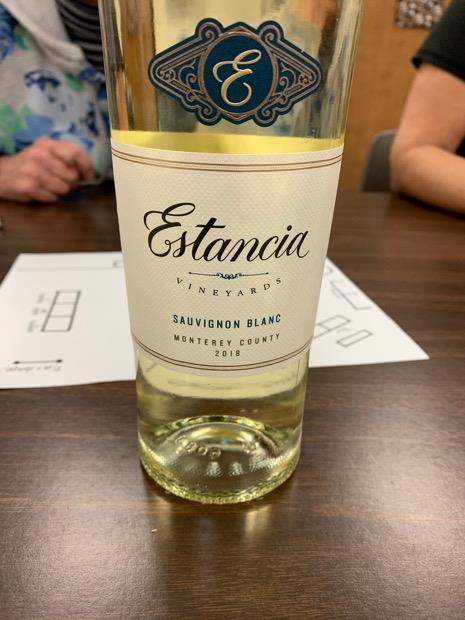 2018 Estancia Sauvignon Blanc, USA, California, Central Coast, Monterey County - CellarTracker