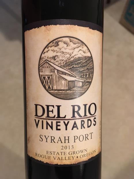 2015 Del Rio Vineyards Syrah Port, USA, Oregon, Southern Oregon, Rogue ...
