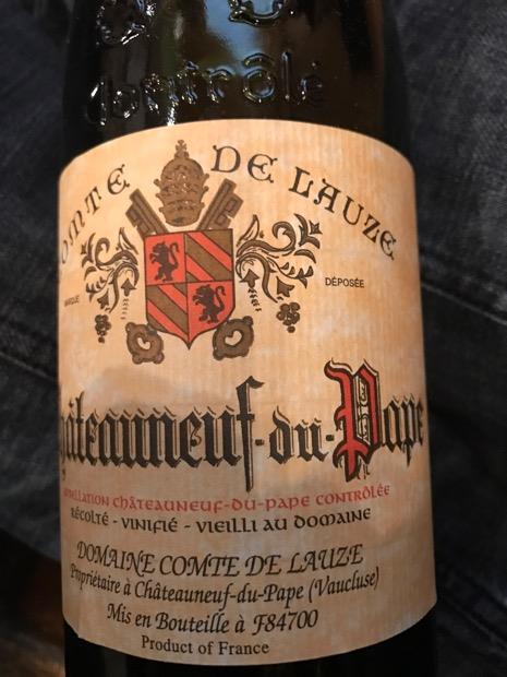 2012 Domaine Comte de Lauze Châteauneuf-du-Pape, France, Rhône ...