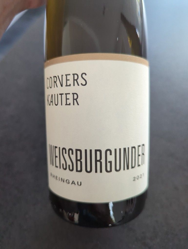 2022 Dr. Corvers-Kauter Weissburgunder, Germany, Rheingau - CellarTracker