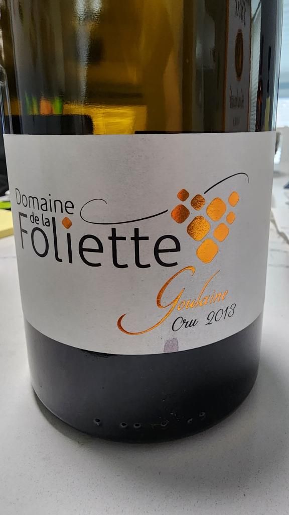 2015 Domaine de la Foliette Muscadet de Sèvre-et-Maine La Haye ...