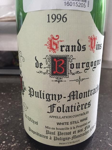 1997 Paul Pernot et ses Fils Puligny-Montrachet 1er Cru Les Folatières ...