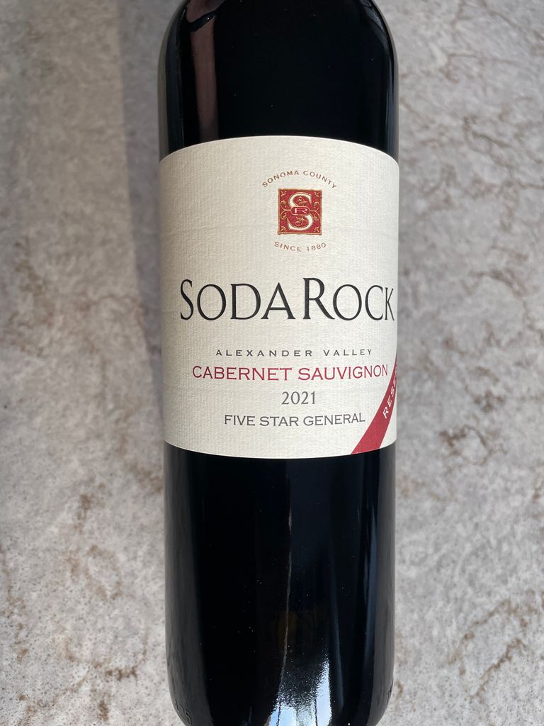 2021 Soda Rock Winery Cabernet Sauvignon Five Star General, USA ...