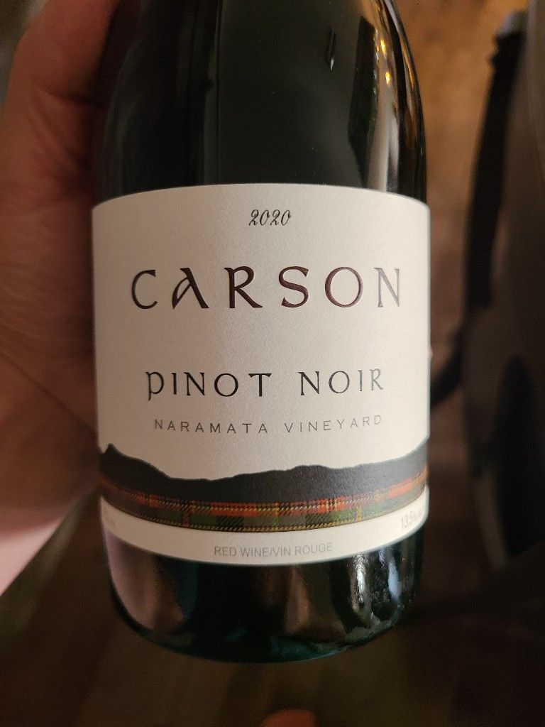 2020 Carson Pinot Noir Naramata Vineyard, Canada, British Columbia ...