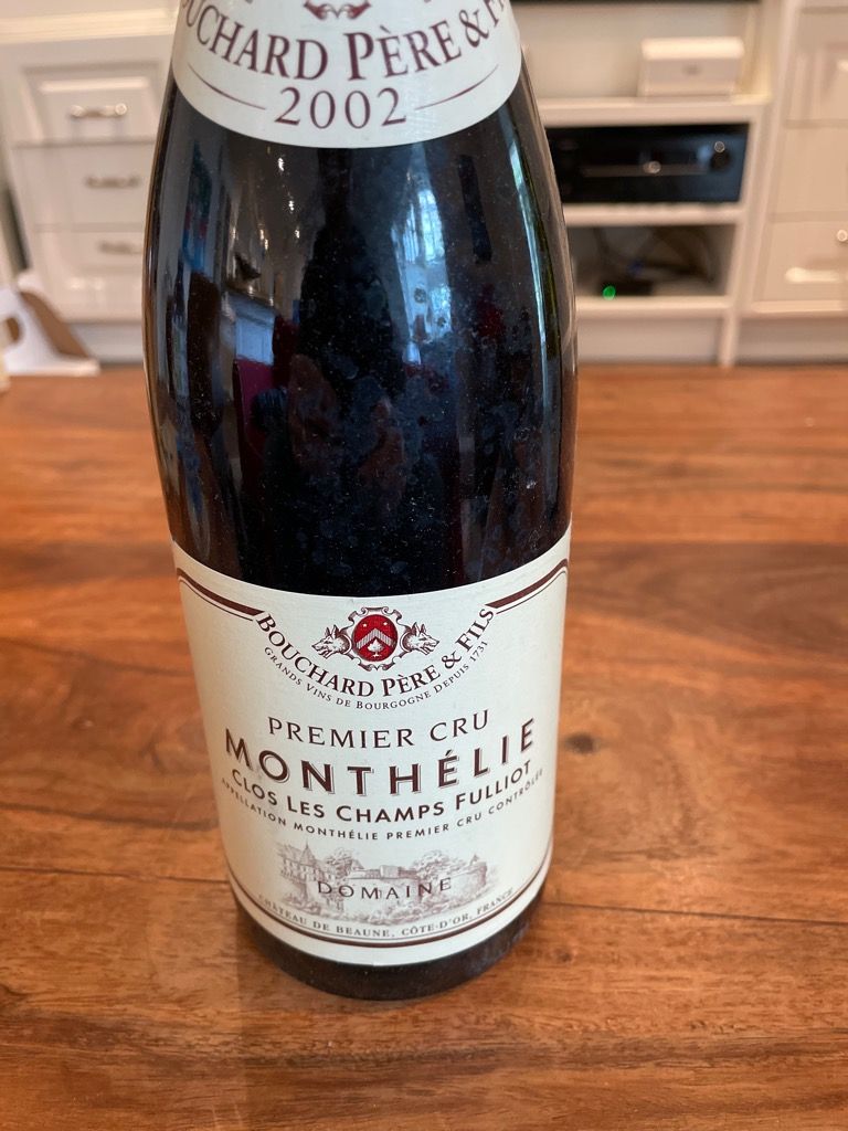 2002 Bouchard Père et Fils Monthélie 1er Cru Clos Les Champs Fulliot ...