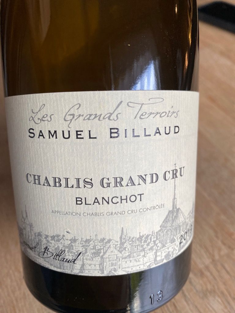 2018 Samuel Billaud Chablis Grand Cru Blanchot, France, Burgundy ...