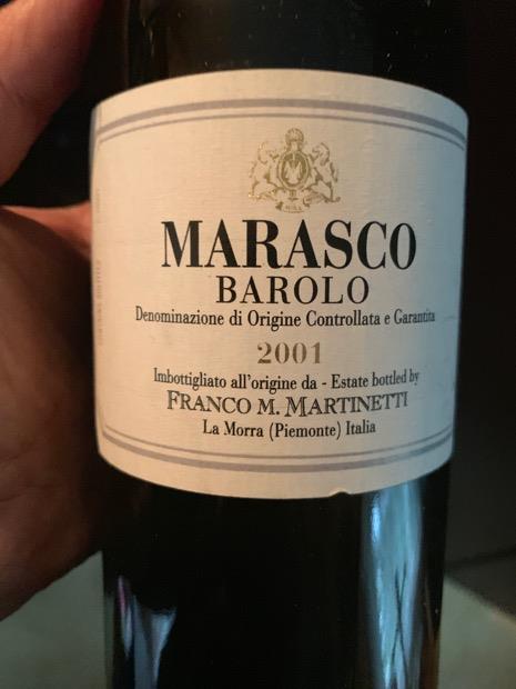 2001 Franco M. Martinetti Barolo Marasco, Italy, Piedmont, Langhe ...