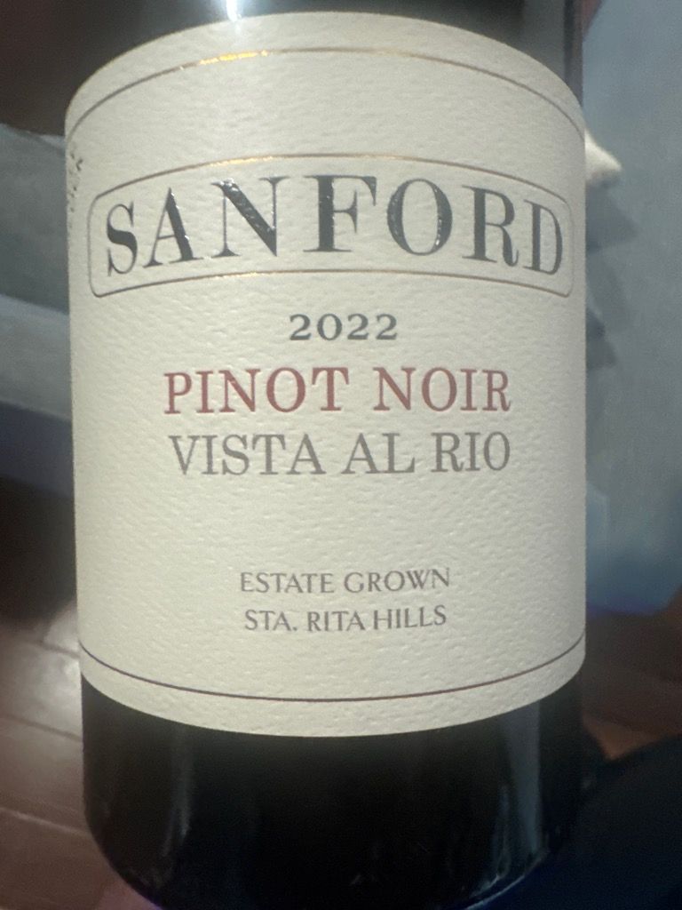 2022 Sanford Pinot Noir Vista al Rio, USA, California, Central Coast ...