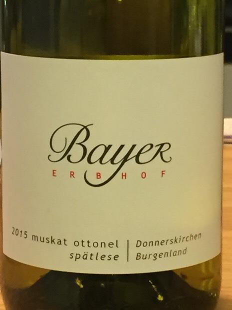2021 Bayer Erbhof Muskat Ottonel Spätlese, Austria, Burgenland ...