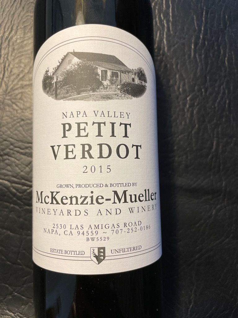 2015 McKenzie-Mueller Petit Verdot, USA, California, Napa Valley ...