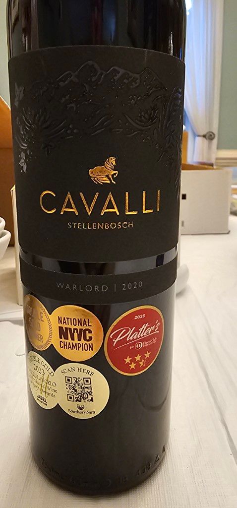 2020 Cavalli Estate Warlord, South Africa, Coastal Region, Stellenbosch ...