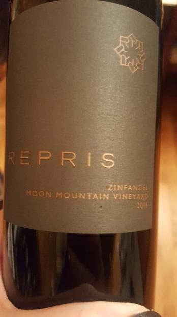2016 Repris Zinfandel Moon Mountain Vineyard, USA, California, Sonoma ...