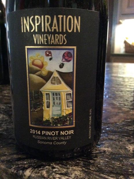 2014 Inspiration Vineyards Pinot Noir, USA, California, Sonoma County ...