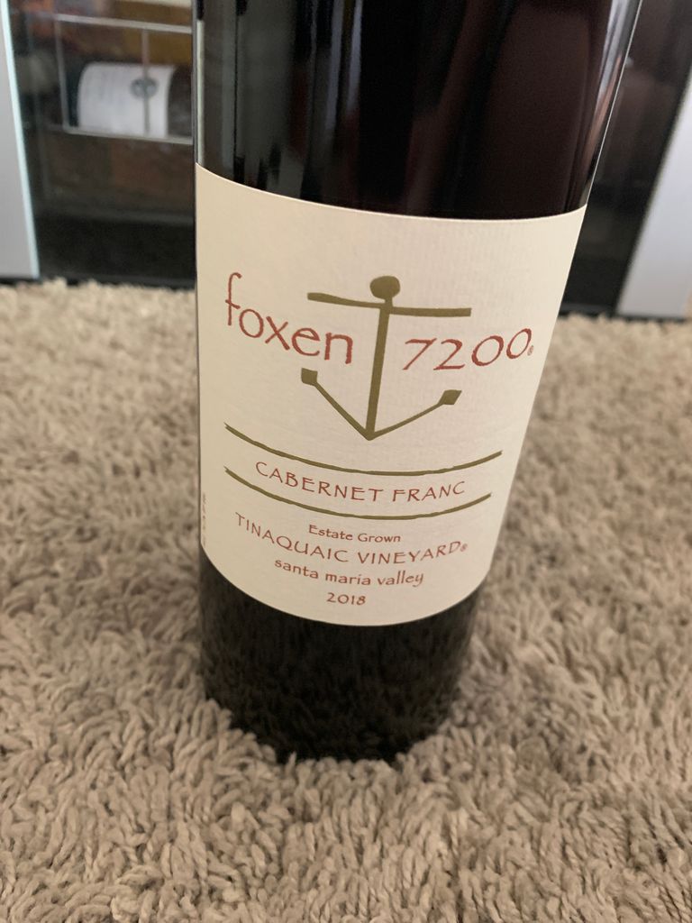 2018 Foxen Cabernet Franc 7200 Tinaquaic Vineyard, USA, California ...