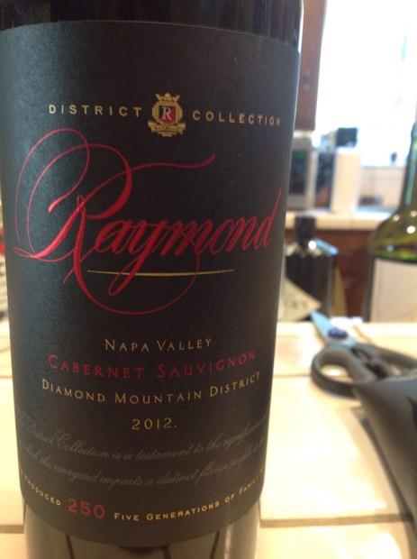 2012 Raymond Vineyard & Cellar Cabernet Sauvignon District Collection ...