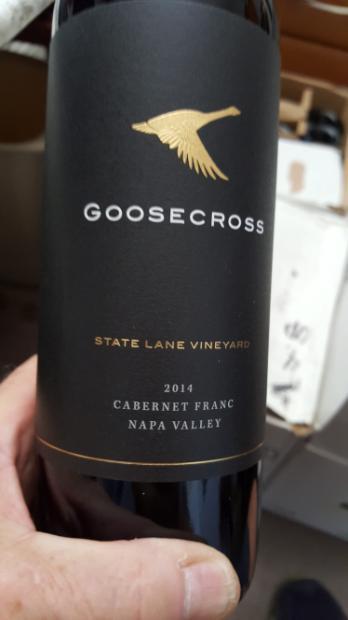 2014 Goosecross Cellars Cabernet Franc State Lane Vineyard, USA ...