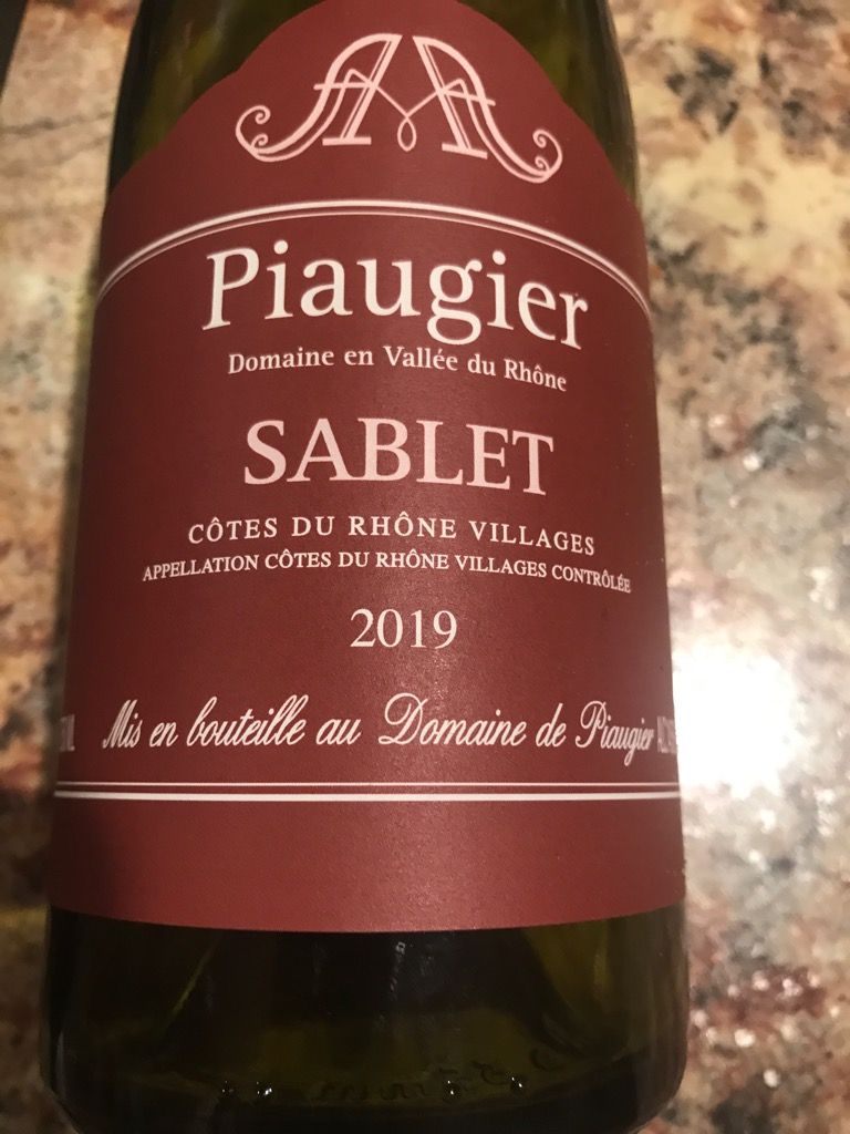 2020 Domaine de Piaugier Côtes du Rhône Villages Sablet, France, Rhône ...