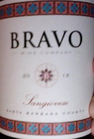 2016 Bravo Wine Company Sangiovese Santa Barbara County, USA ...