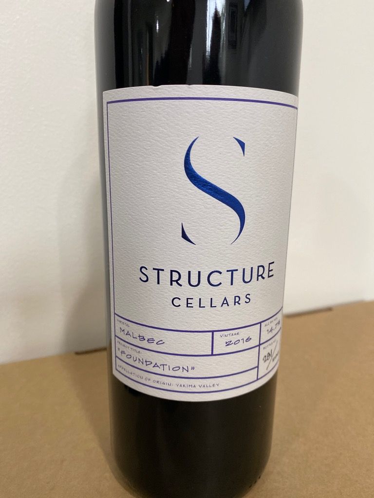 2016 Structure Cellars Malbec Foundation, USA, Washington, Columbia ...