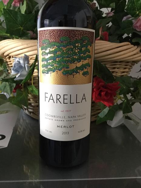 2013 Farella Vineyards Merlot Coombsville, USA, California, Napa Valley ...